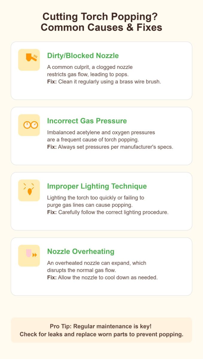 Troubleshooting Cutting Torch Popping: Causes and Solutions - MFG Shop
