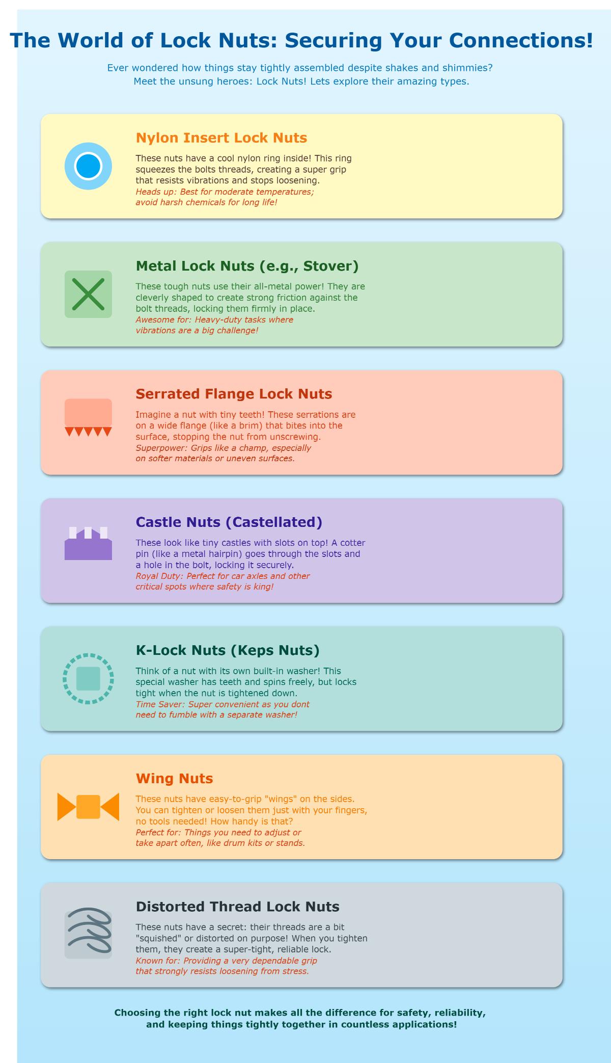 Understanding Lock Nuts: Types, Uses, and Benefits - MFG Shop