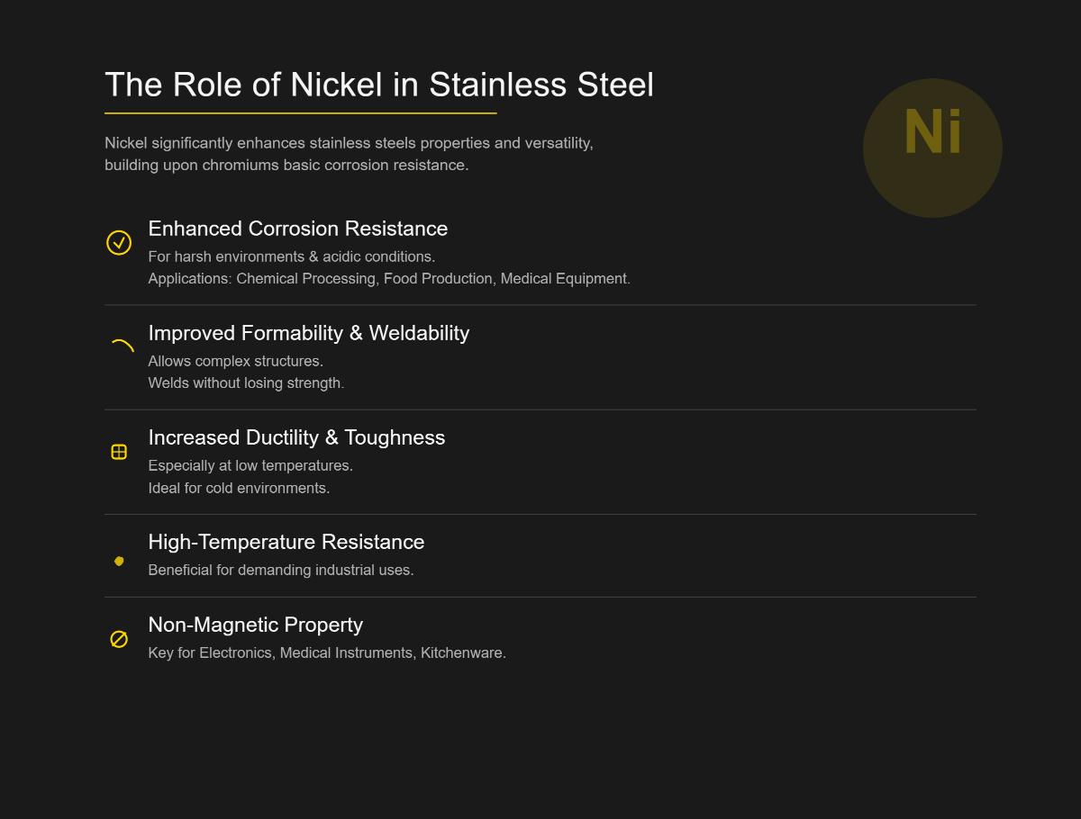 Understanding Nickel Content in Stainless Steel - MFG Shop