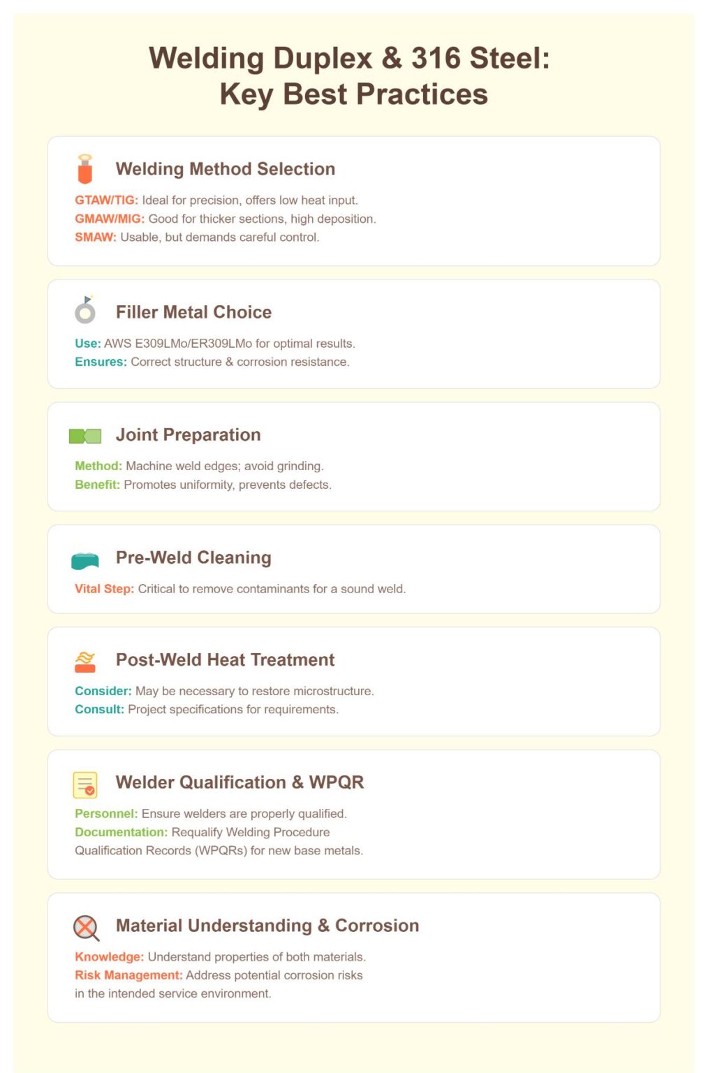 Welding Duplex Stainless Steel to 316 Stainless Steel: Techniques and Best Practices - MFG Shop