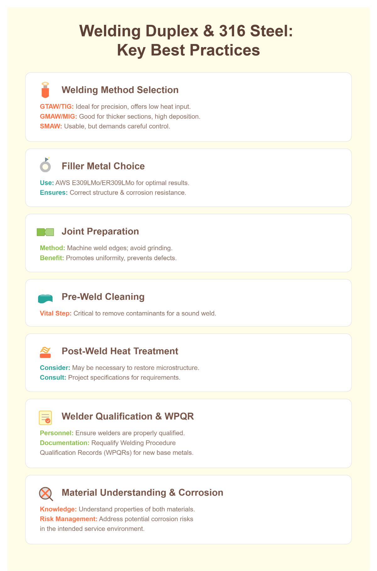 Welding Duplex Stainless Steel to 316 Stainless Steel: Techniques and ...