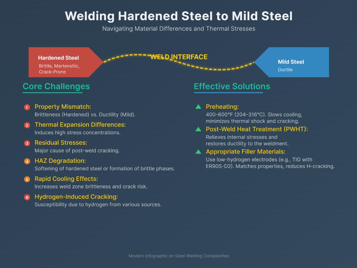 Welding Hardened Steel to Mild Steel: Challenges and Best Practices ...