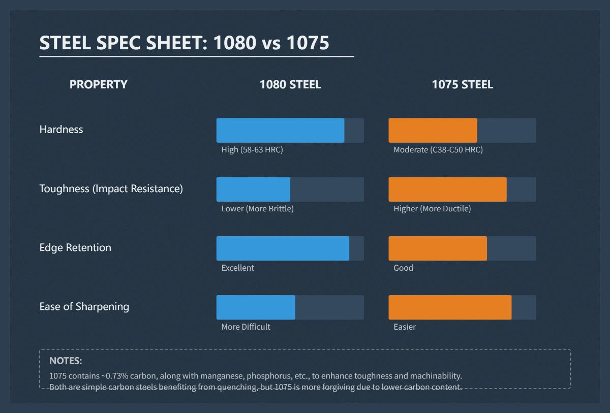 1080 vs 1075 Steel: Comparative Analysis for Knife Making - MFG Shop