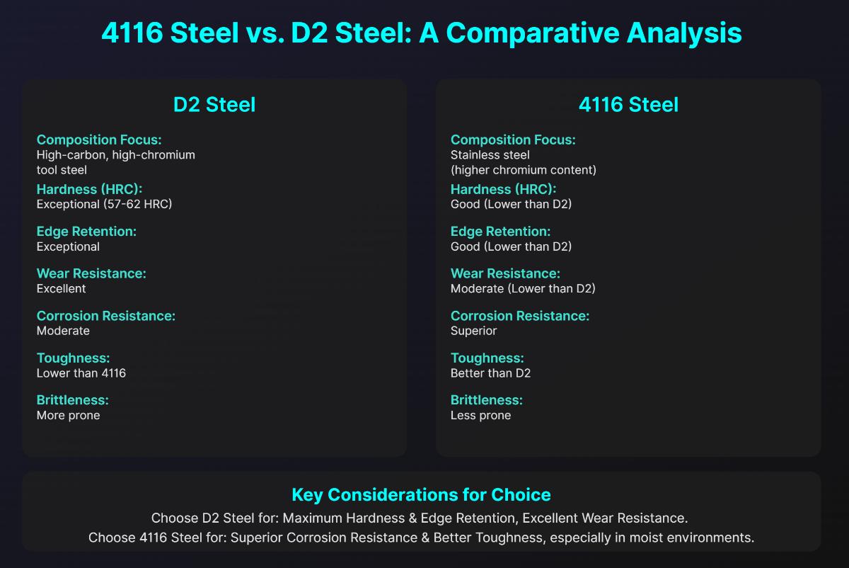 4116 Steel vs D2: Comprehensive Comparison for Knife Enthusiasts - MFG Shop