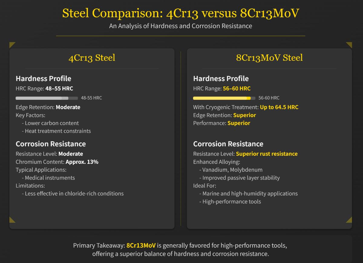 4Cr13 vs 8Cr13MoV Steel – What’s the Difference? - MFG Shop