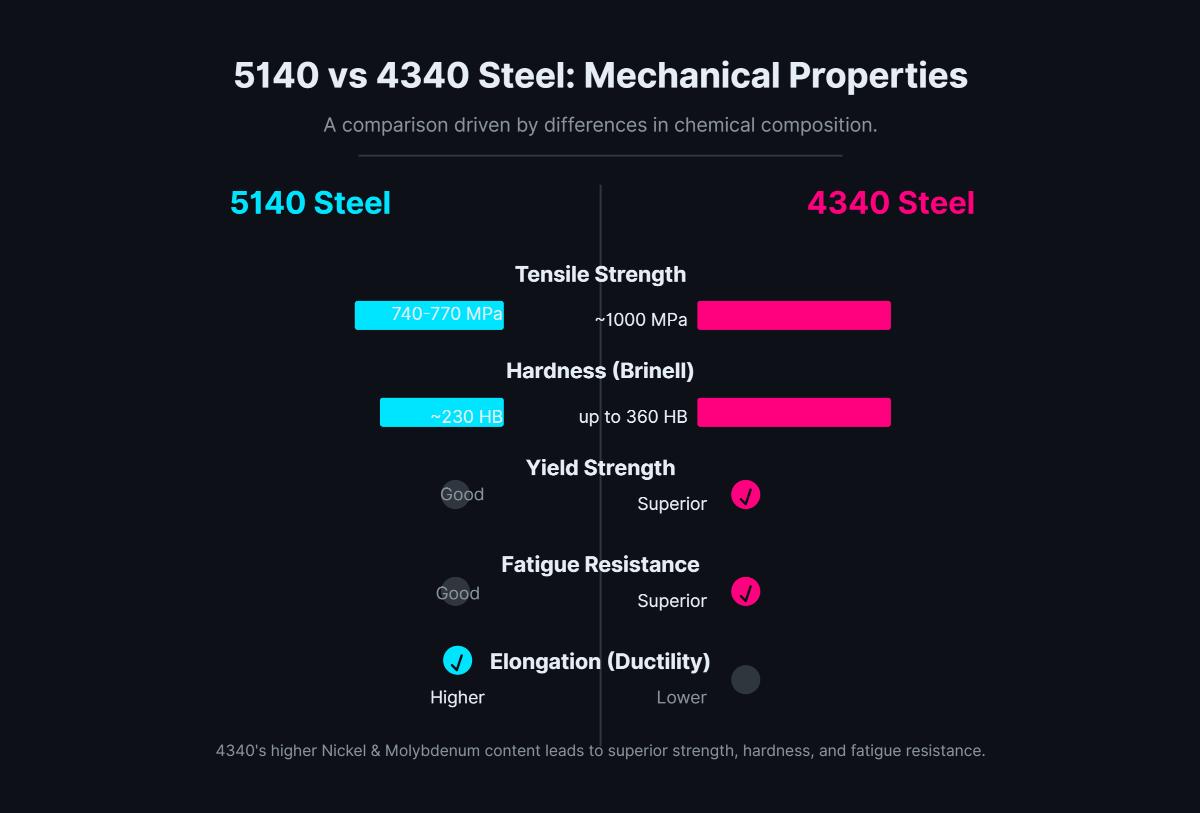 5140 Steel vs 4340 Steel: Comparative Guide for Engineers - MFG Shop
