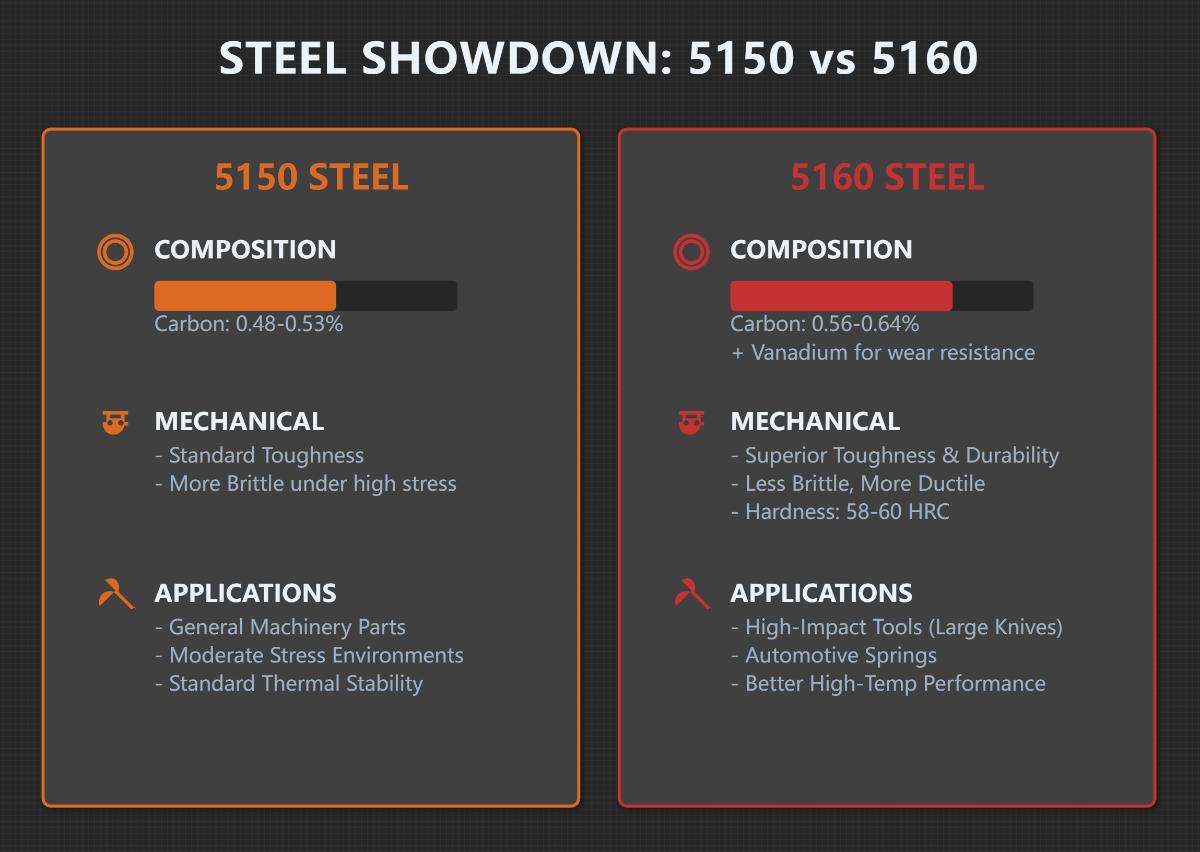 5150 vs 5160 Steel: Key Differences and Applications - MFG Shop