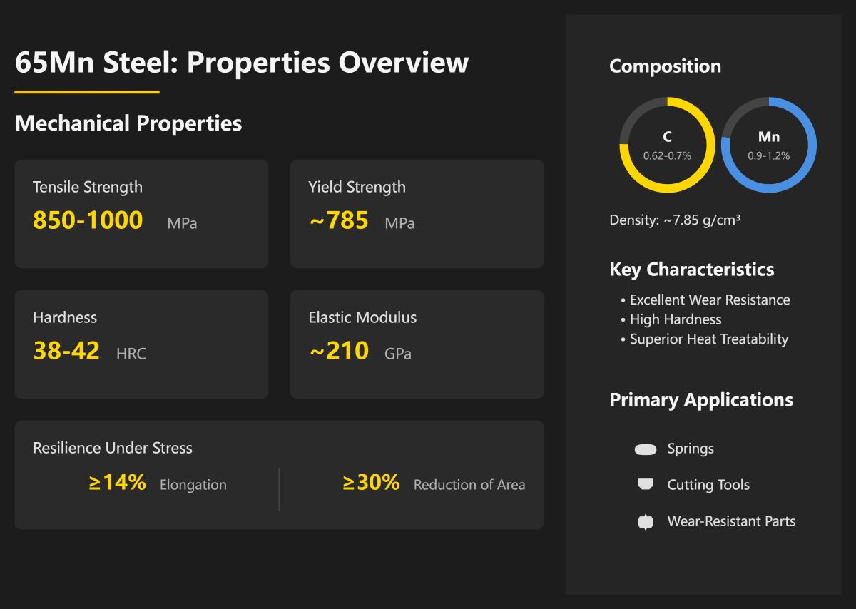 65Mn Steel: Properties, Specifications, and Applications - MFG Shop