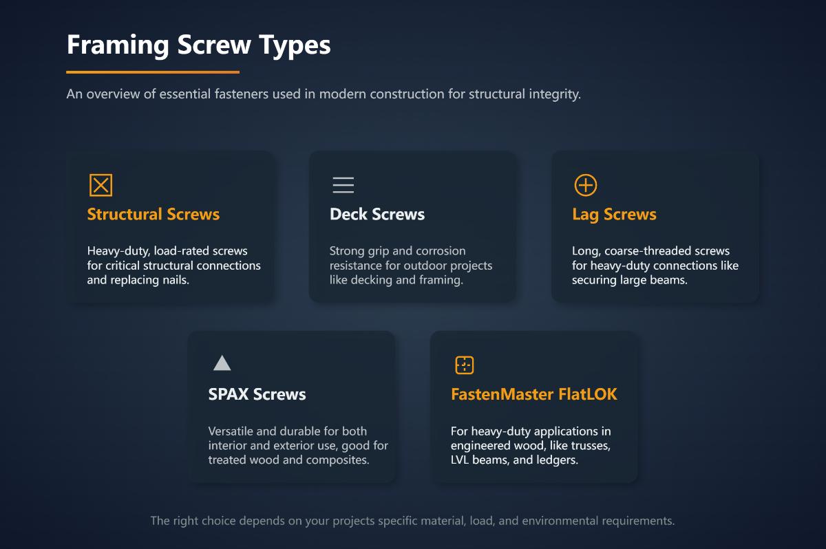7 Types of Framing Screws and Their Uses - MFG Shop
