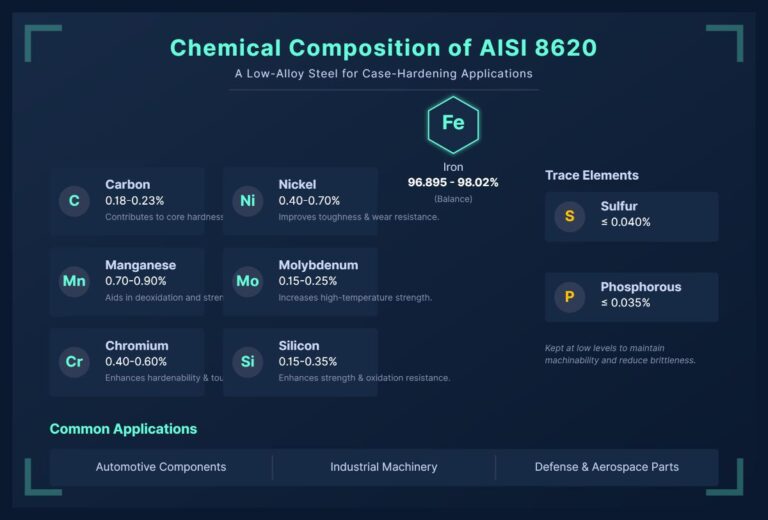 AISI 8620 Alloy Steel (UNS G86200): Composition, Properties, and Uses ...