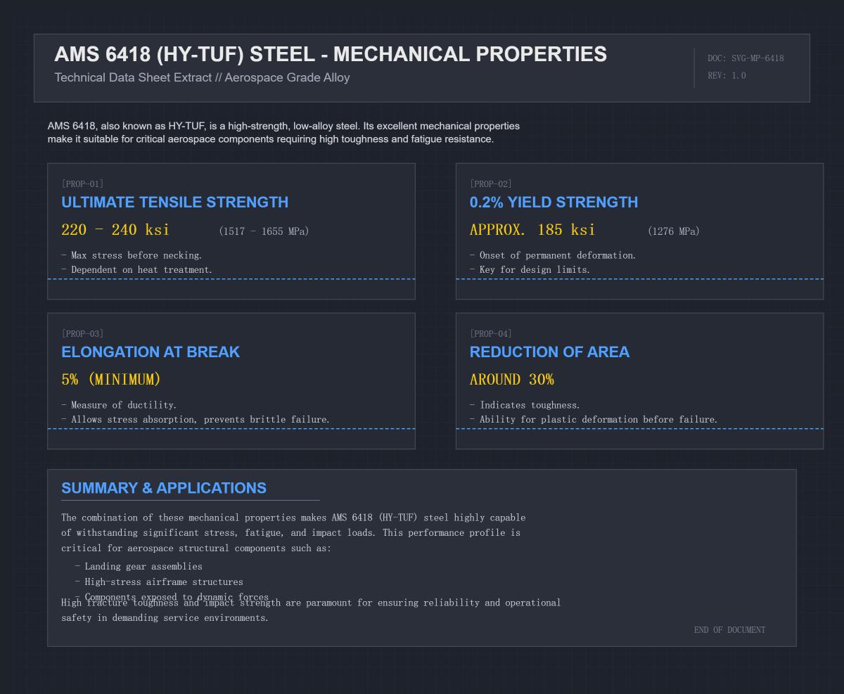 AMS 6418 Aircraft Steel: Composition, Properties, and Uses - MFG Shop