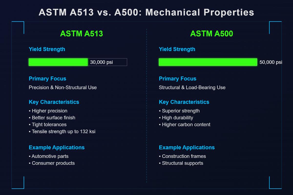 ASTM A513とA500の違い - MFGショップ