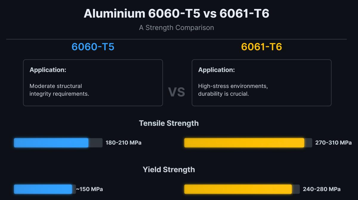 Aluminium 6060-T5 vs 6061-T6: What's the Difference? - MFG Shop