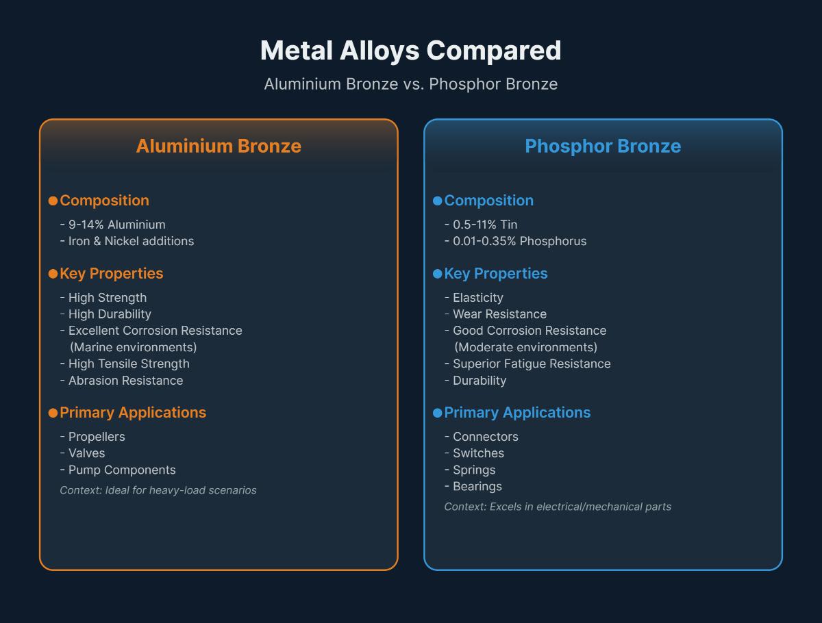 Aluminium Bronze vs Phosphor Bronze: A Comparative Guide - MFG Shop