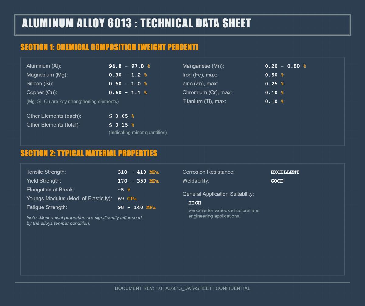 Aluminum 6013 Alloy: Composition, Properties, and Uses - MFG Shop