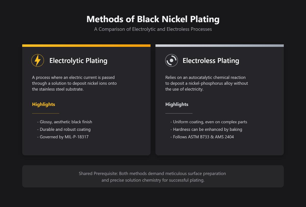 Black Nickel Plating on Stainless Steel: An Overview - MFG Shop