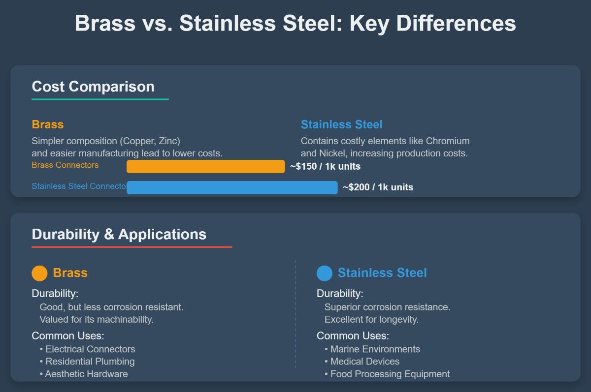 Brass vs Stainless Steel Price: What's the Difference? - MFG Shop