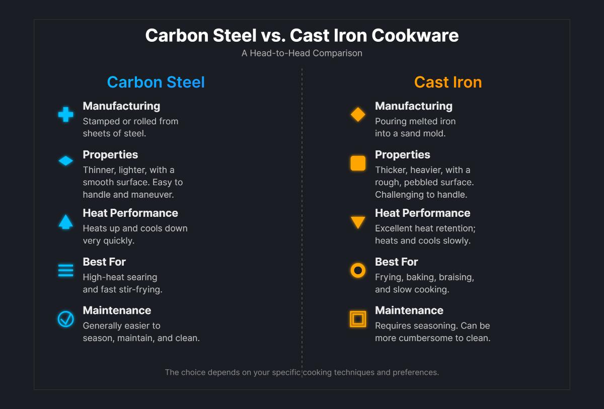Carbon Steel vs Cast Iron: Key Differences Explained - MFG Shop