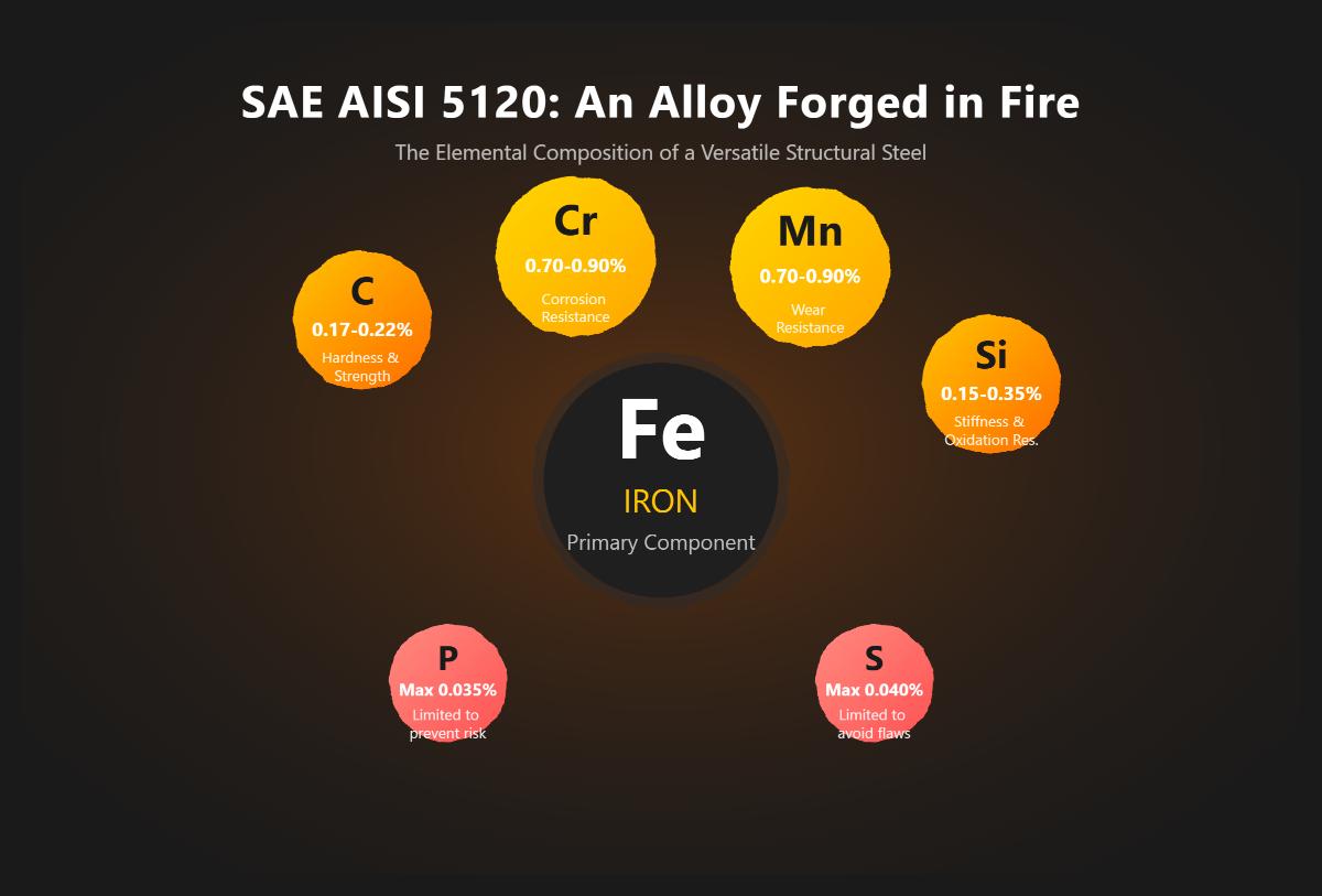 Composition, Properties, and Uses of SAE-AISI 5120 Alloy Steel - MFG Shop