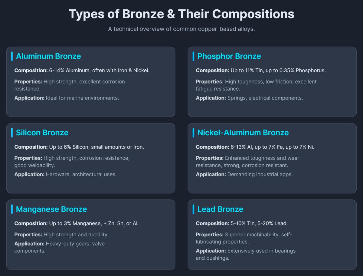 Comprehensive Guide to Bronze Alloys: Composition and Properties - MFG Shop