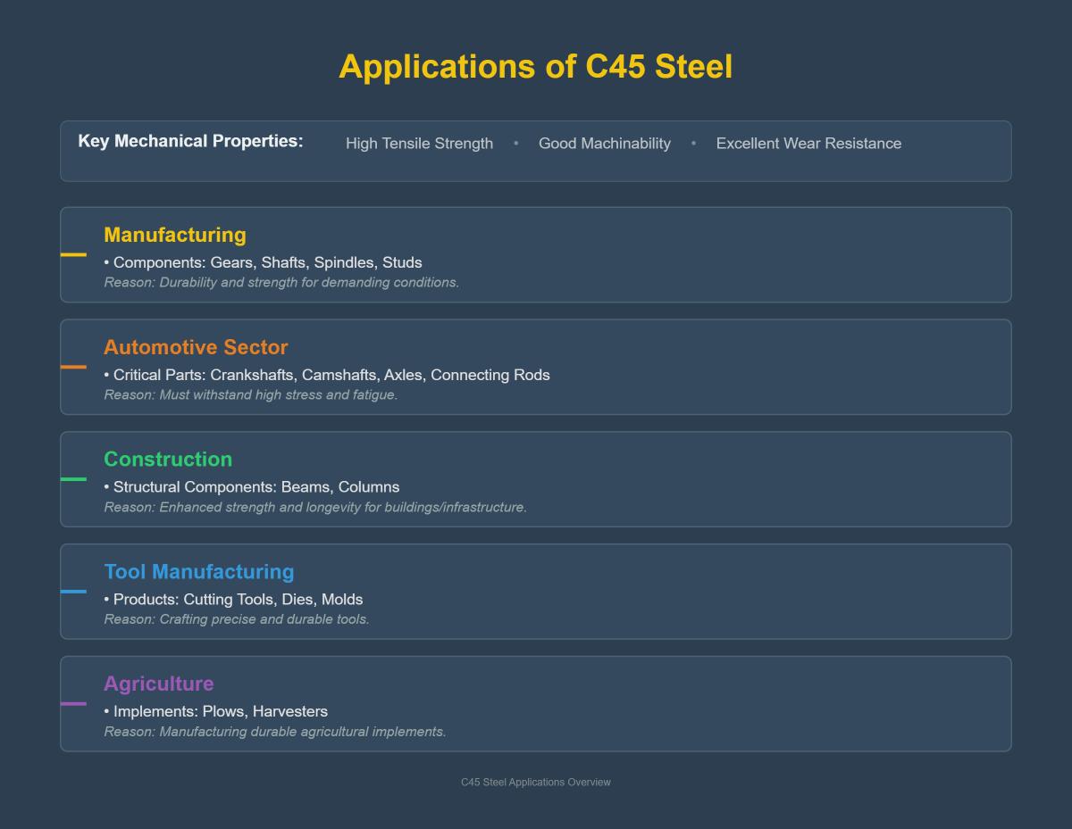 Guida completa all'acciaio C45: Composizione, proprietà e usi - MFG Shop