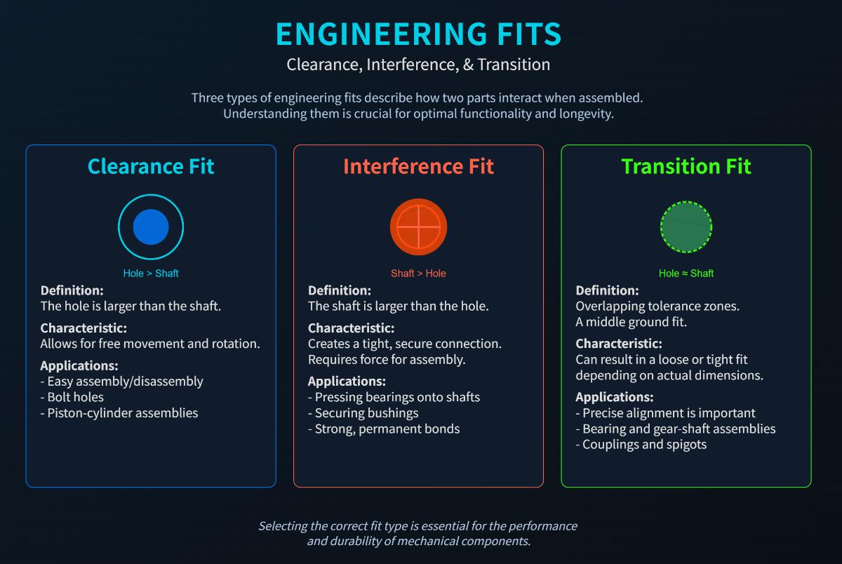 Comprehensive Guide to Engineering Fits: Clearance, Interference, and ...