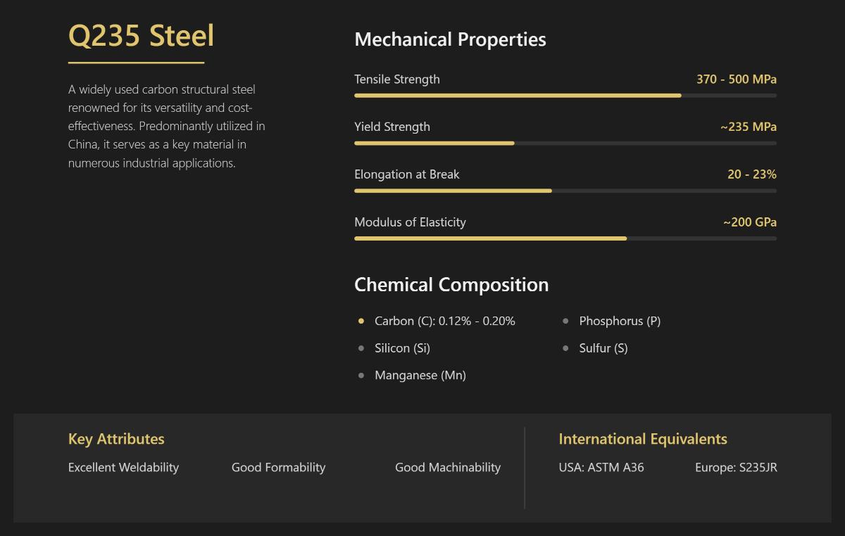 Umfassender Leitfaden für Q235 Stahl: Eigenschaften, Zusammensetzung und Anwendungen - MFG Shop