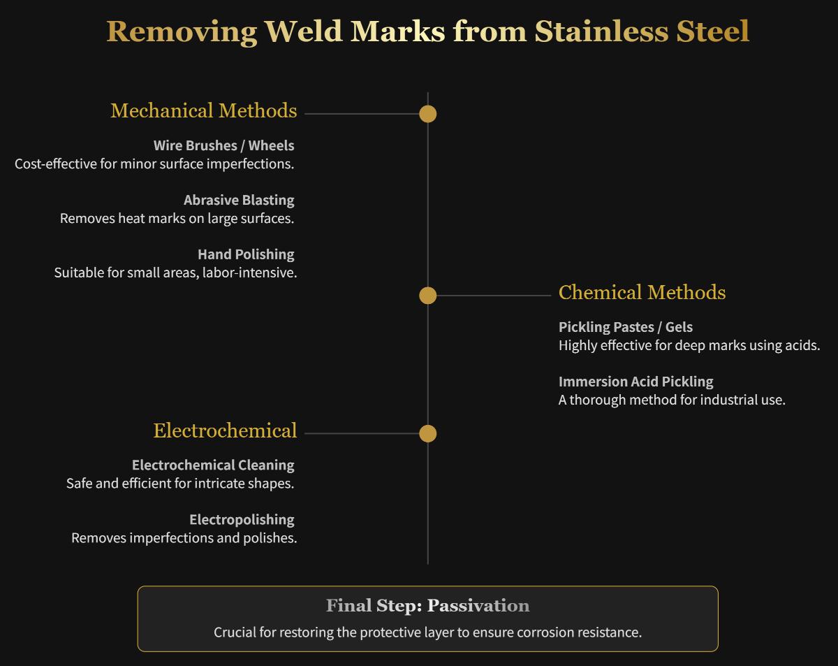 Comprehensive Guide to Removing Weld Marks from Stainless Steel - MFG Shop