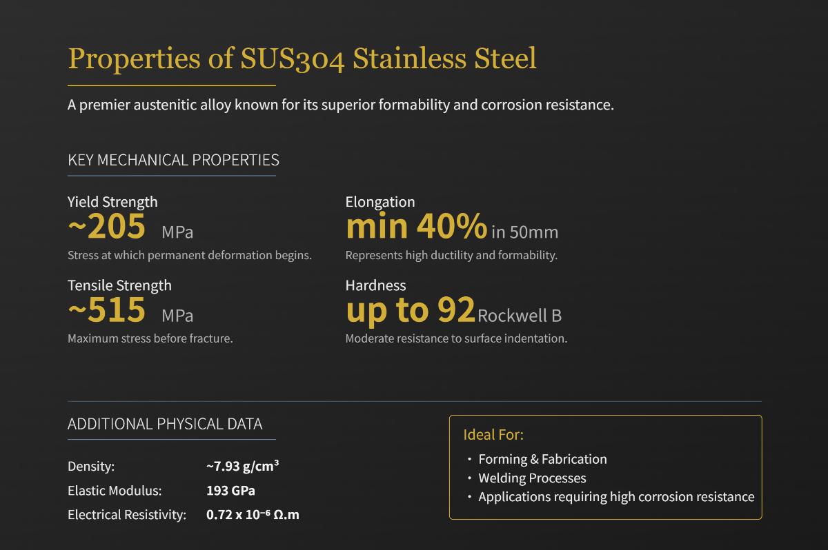 Comprehensive Guide to SUS304 Stainless Steel - MFG Shop