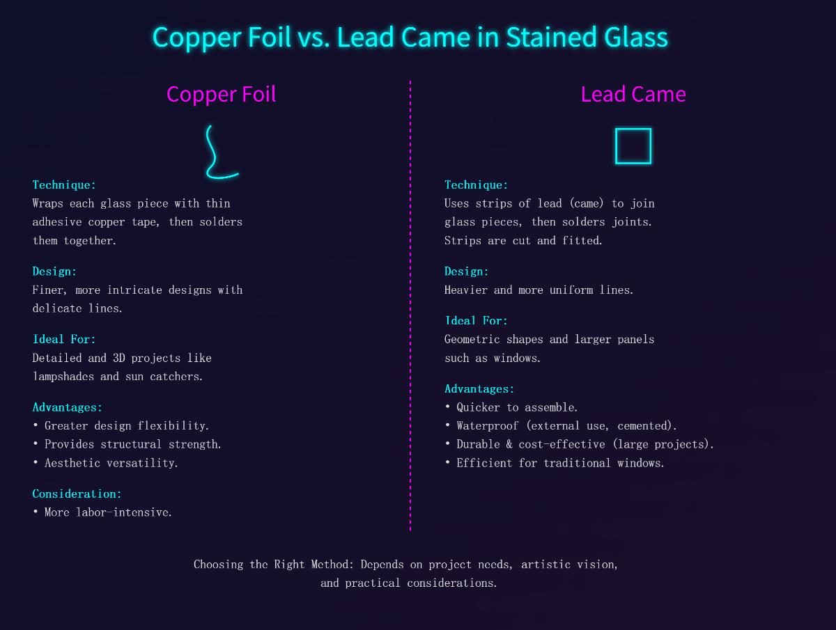 Copper Foil vs. Lead Came: A Comprehensive Guide for Stained Glass ...