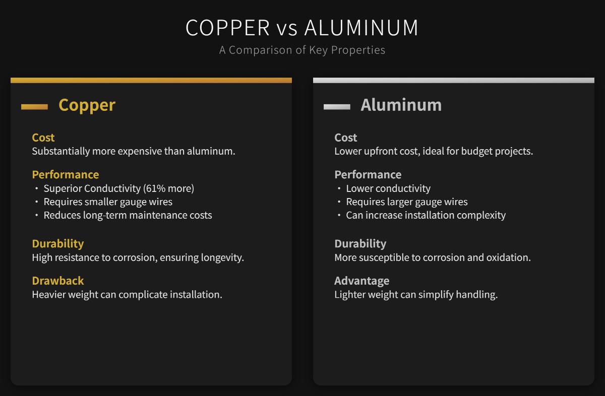 Copper vs Aluminum Wire: Cost and Performance Comparison - MFG Shop