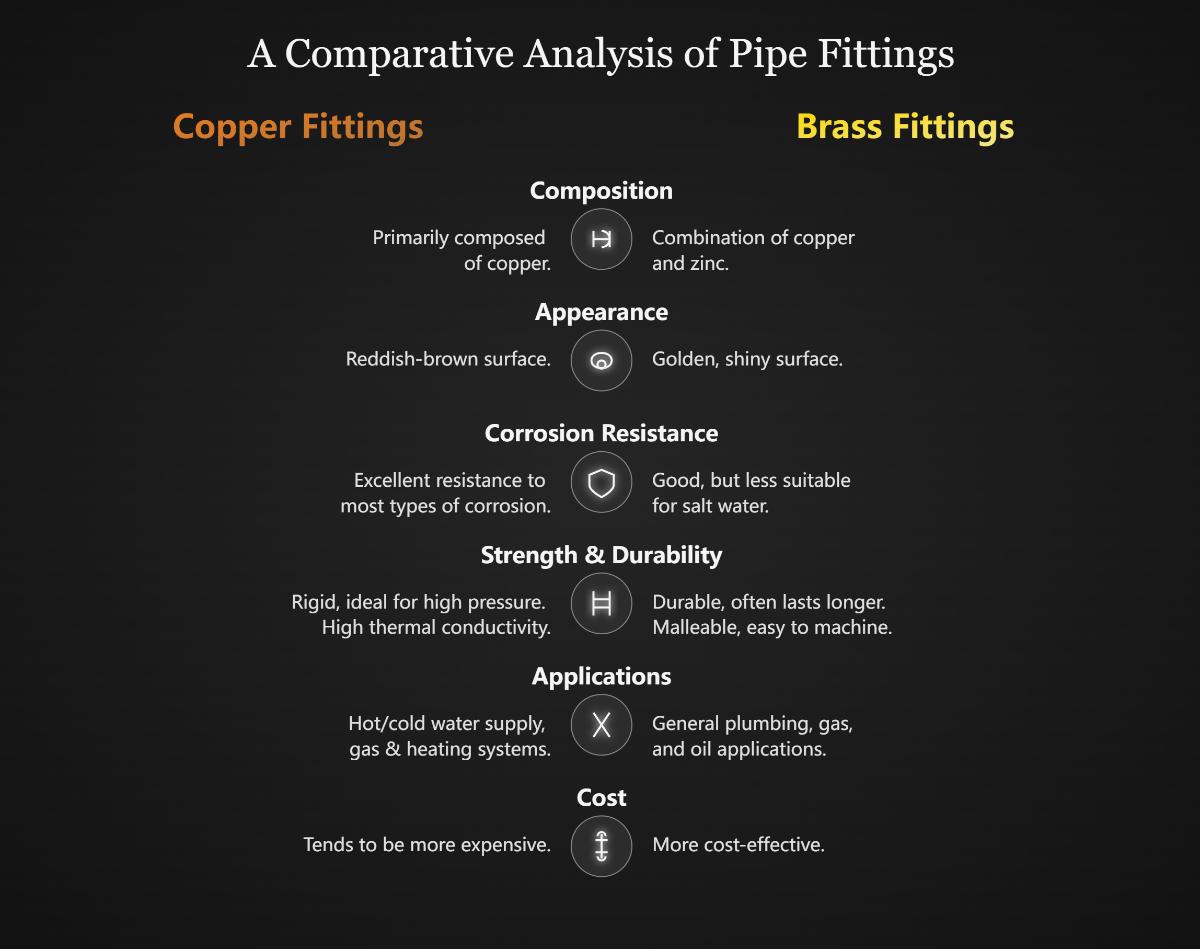 Copper vs Brass: Key Differences in Pipe Fittings - MFG Shop