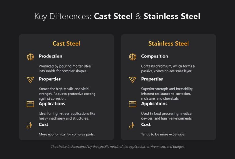 Differences Between Cast Steel and Stainless Steel - MFG Shop