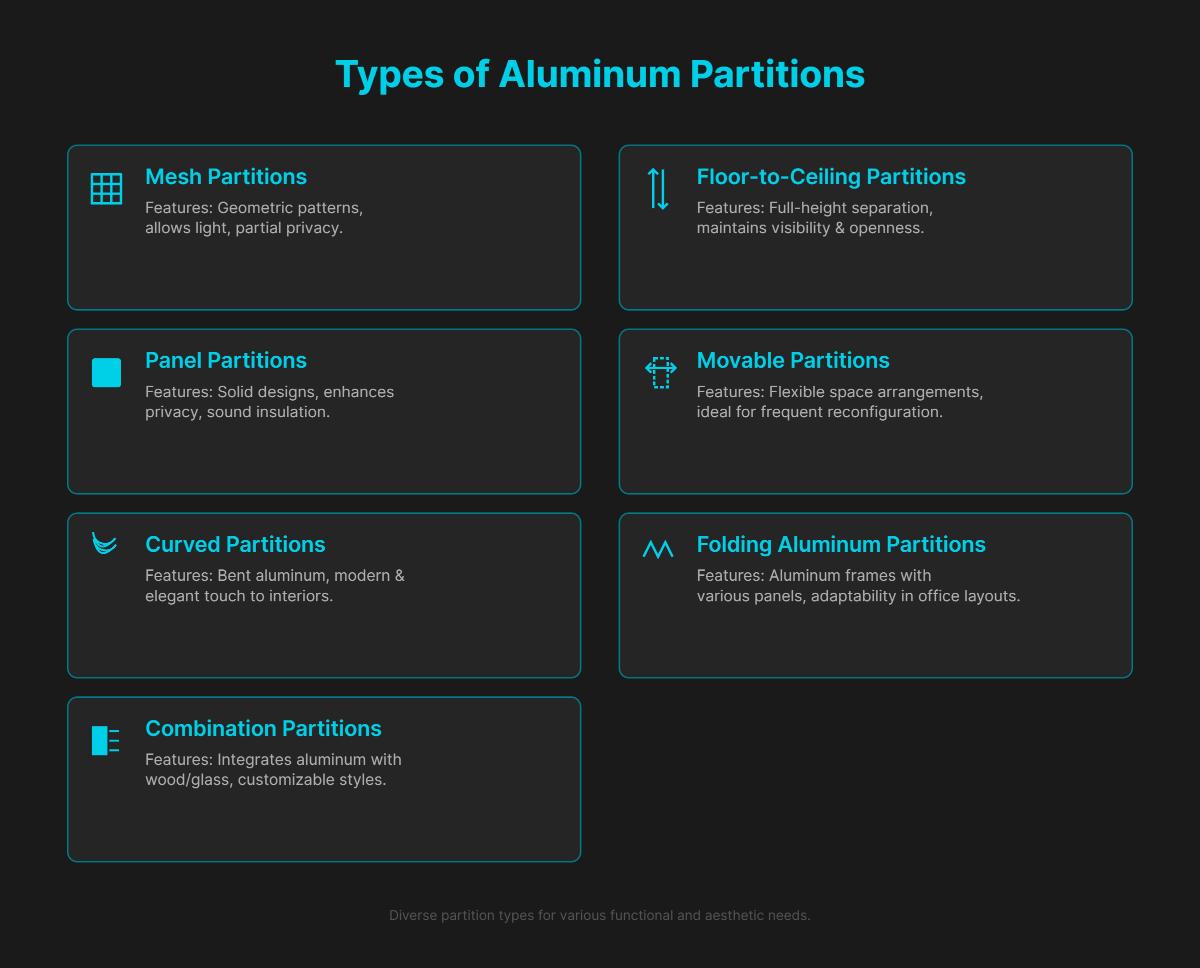 Exploring Options: Types of Aluminum Partitions and Their Applications ...