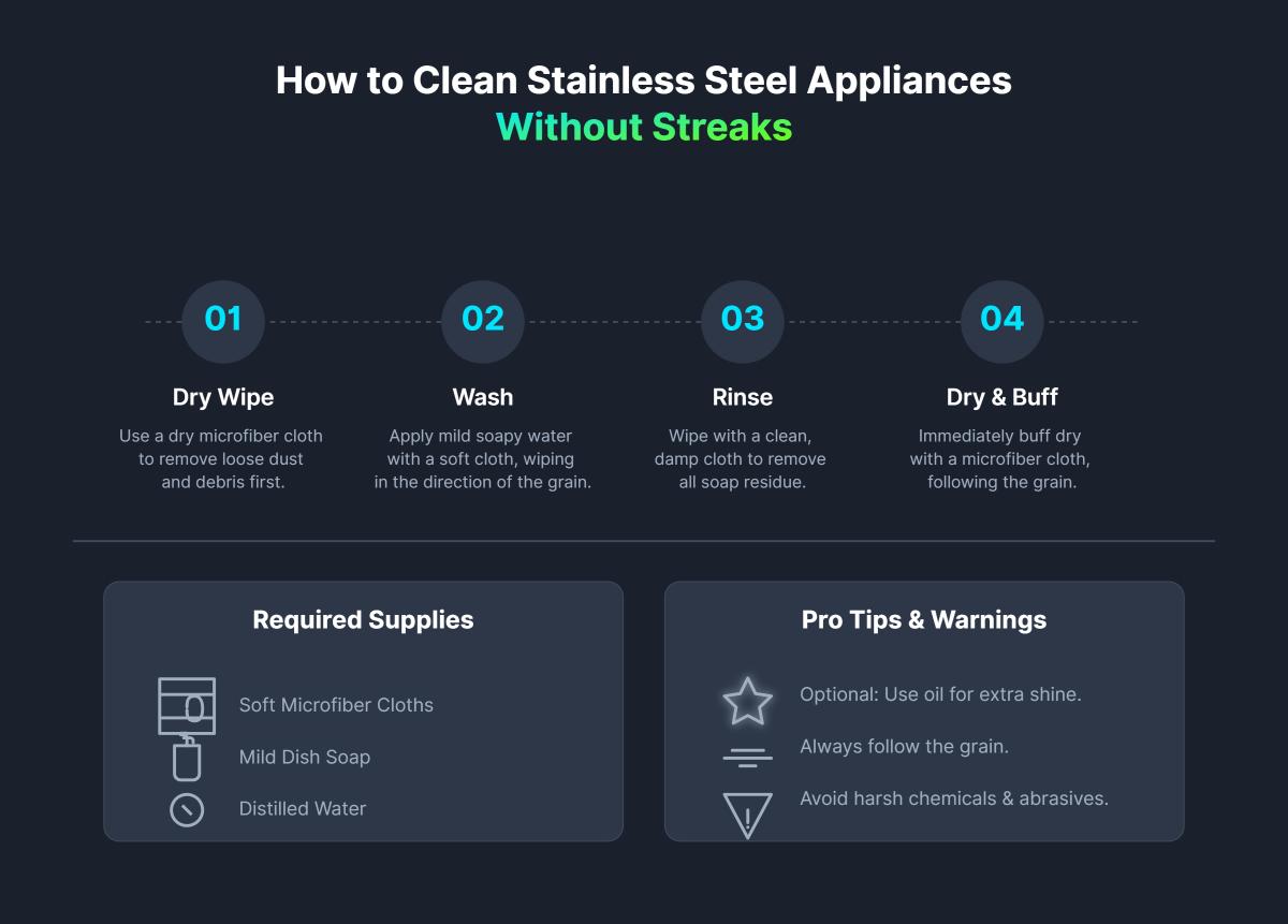 How to Clean Stainless Steel Appliances: A Step-by-Step Guide - MFG Shop