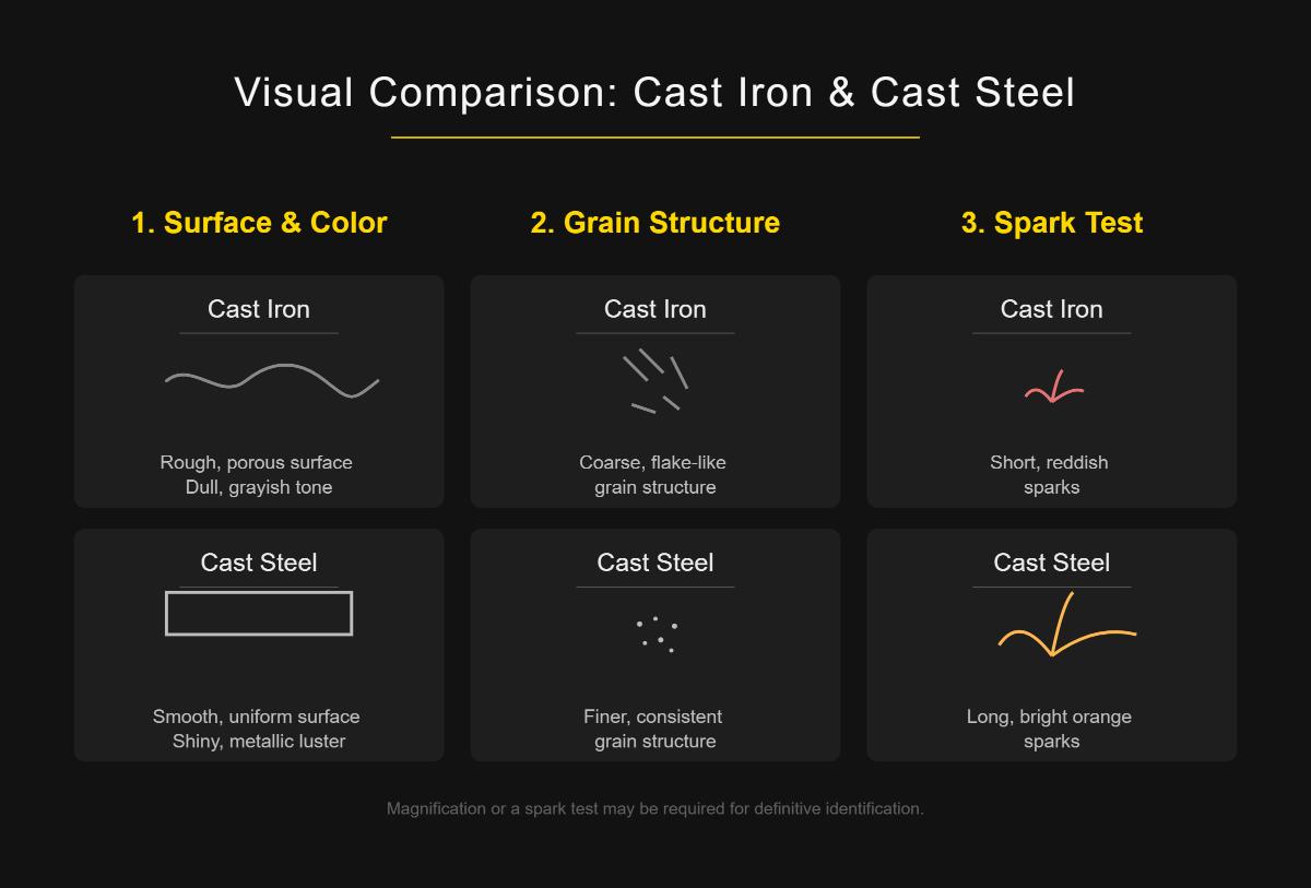 How to Tell the Difference Between Cast Iron and Cast Steel - MFG Shop