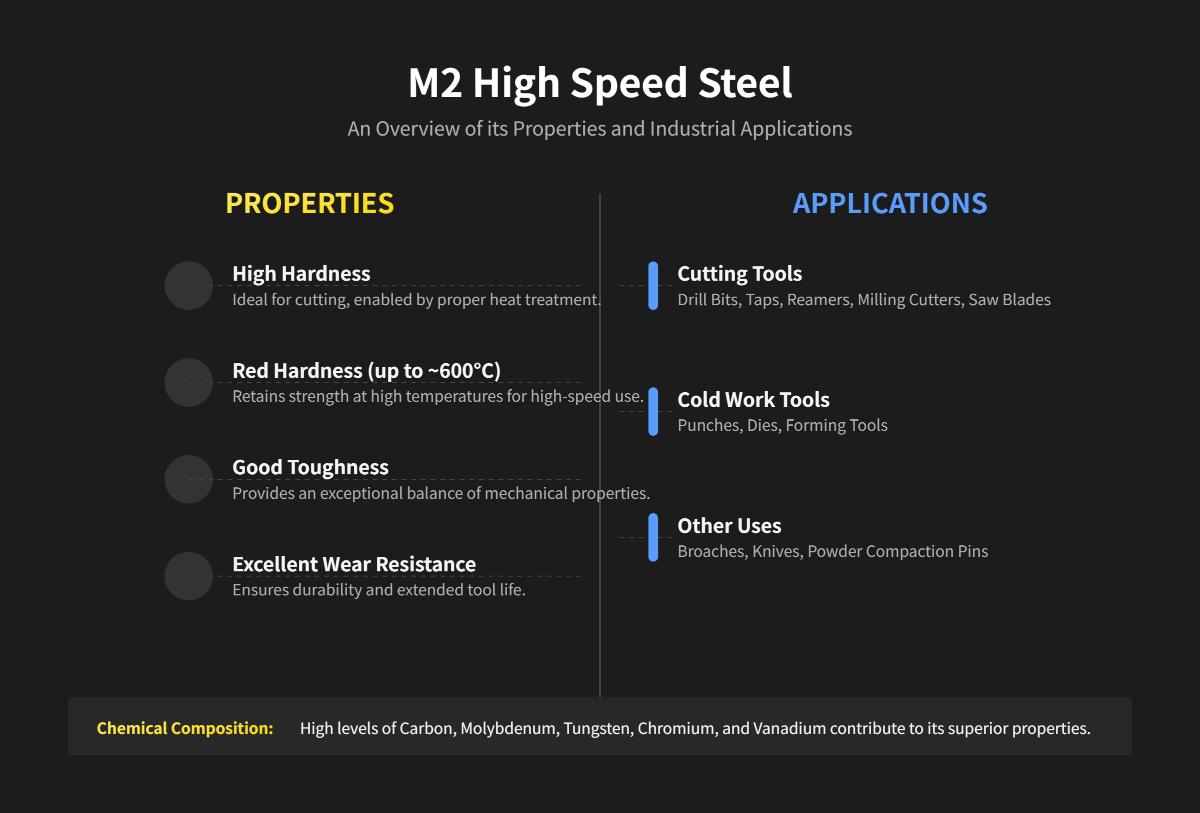 M2 High-Speed Steel (UNS T11302): Properties, Uses, and Composition - MFG Shop