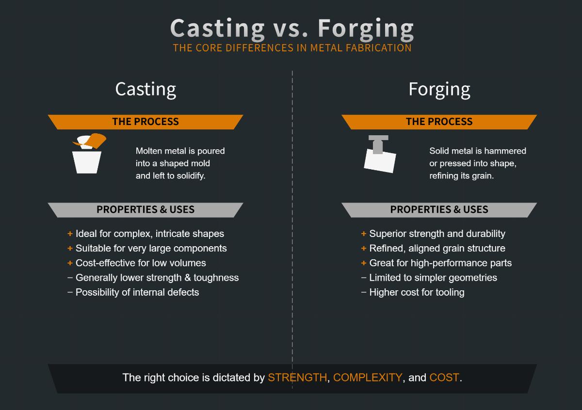 Metal Casting vs. Metal Forging: Key Comparisons and Considerations - MFG Shop