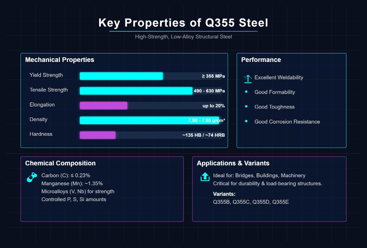 Q355 Steel: Properties, Equivalents & Applications - MFG Shop