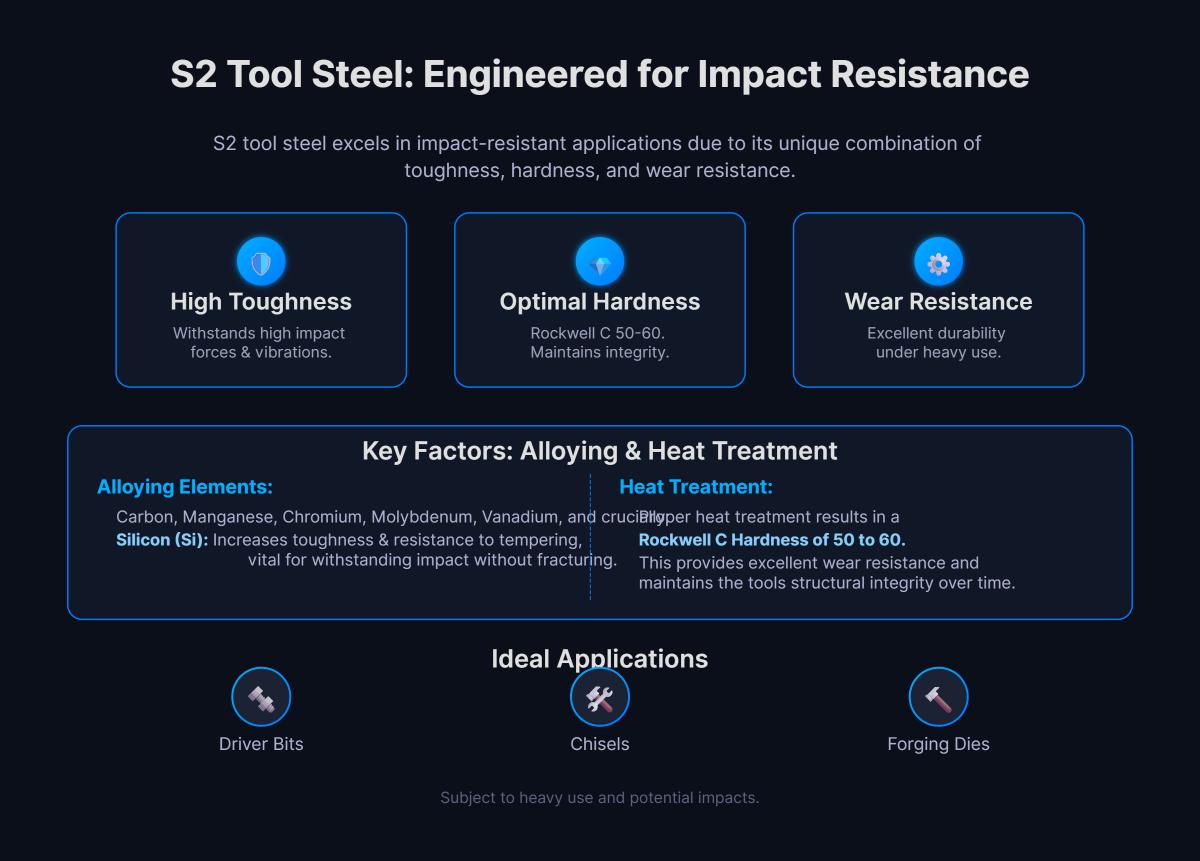 S2 Tool Steel UNS T41902: Composition, Properties, and Uses - MFG Shop