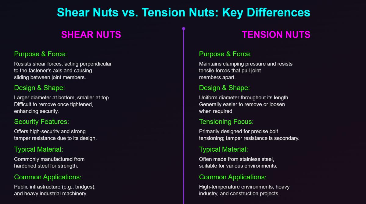 Shear Nut vs Tension Nut – What’s the Difference - MFG Shop