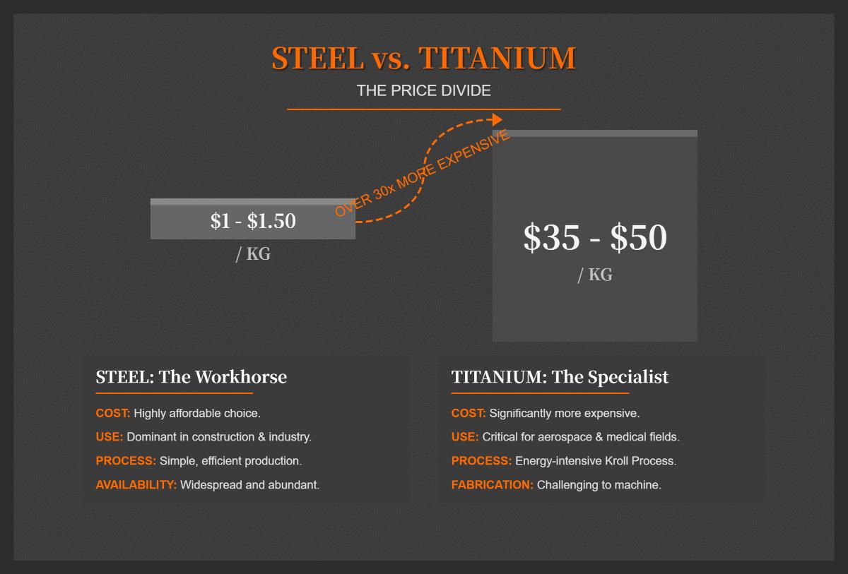 Steel vs Titanium: Comprehensive Comparison Guide - MFG Shop