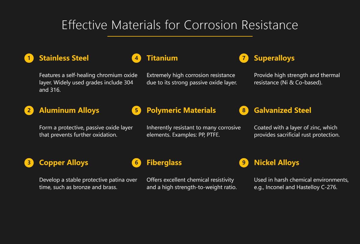 The Most Corrosion-Resistant Materials: A Comprehensive Guide - MFG Shop