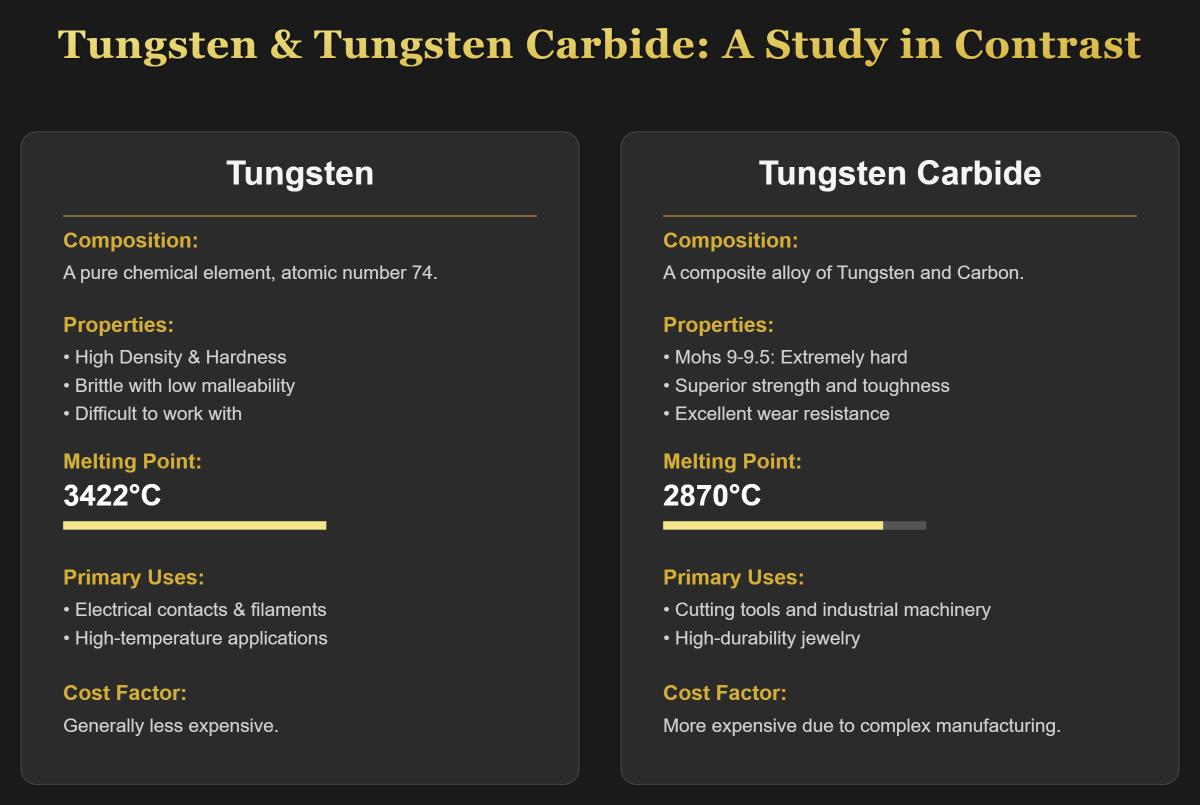 Tungsten vs Tungsten Carbide: Key Differences - MFG Shop