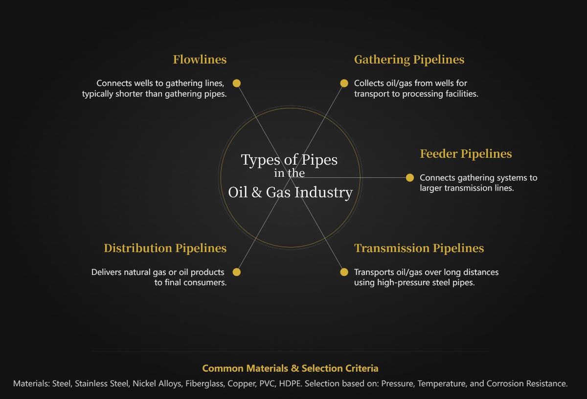 Tipos de tuberías y sus usos en la industria del petróleo y el gas - MFG Shop
