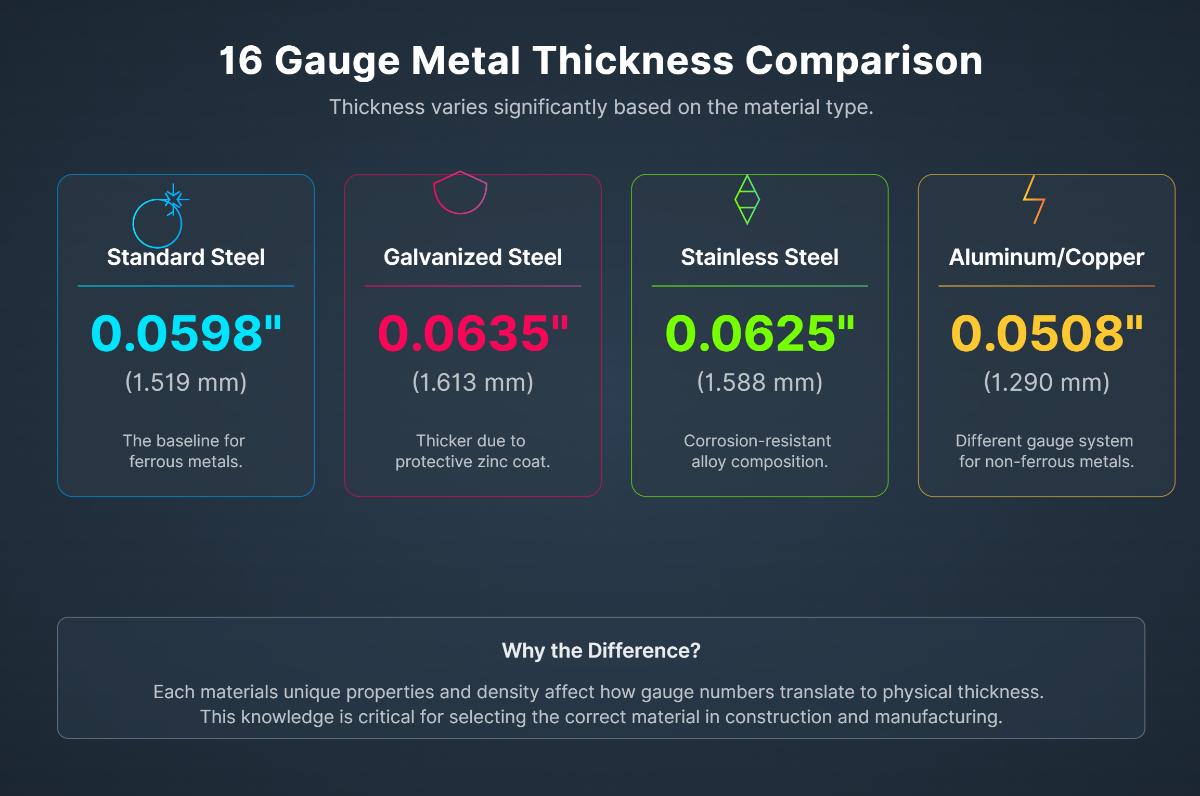 Understanding 16 Gauge Metal: A Beginner's Guide - MFG Shop