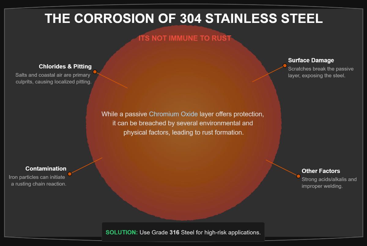 Understanding Corrosion Resistance of 304 Stainless Steel - MFG Shop