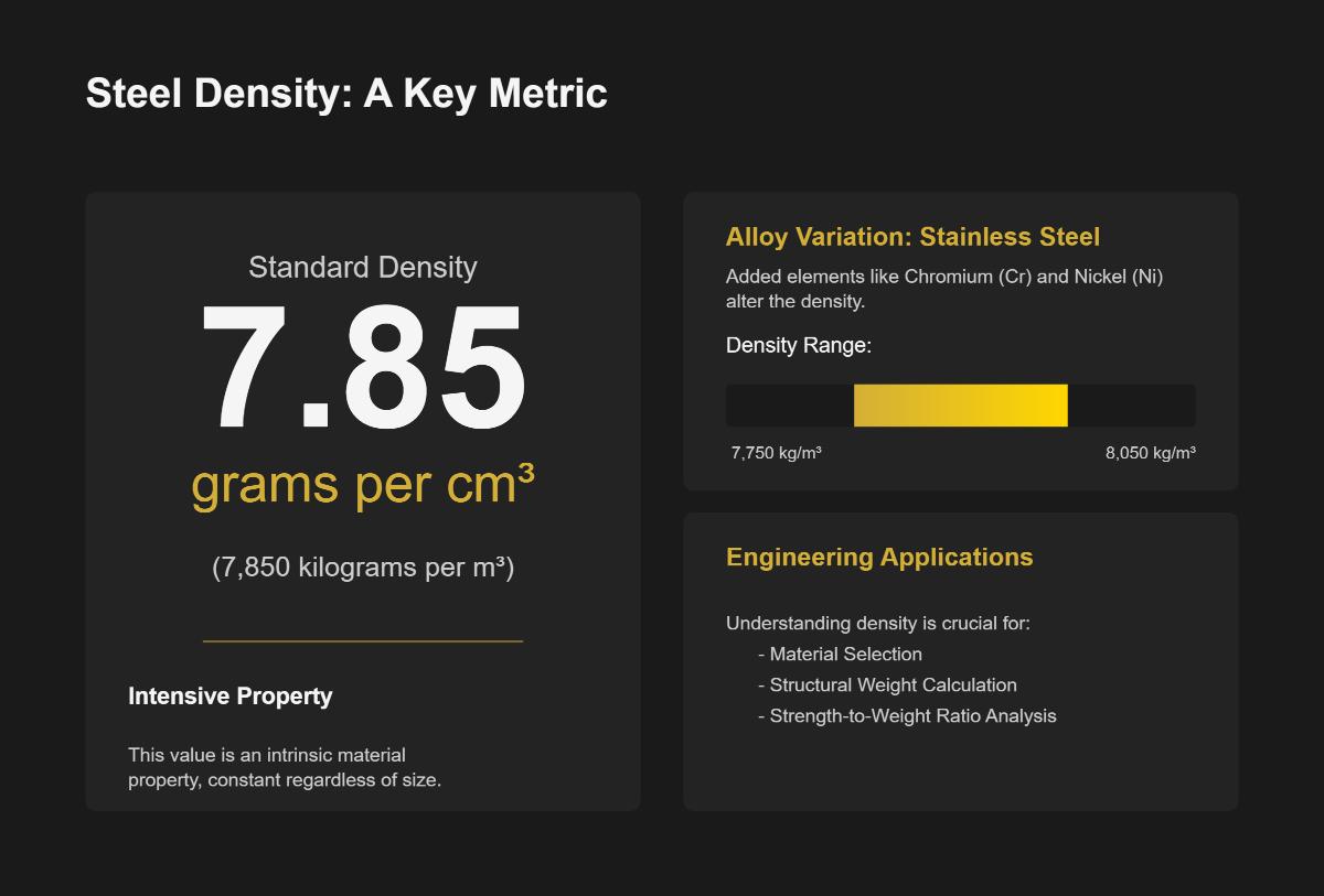 Capire la densità dell'acciaio: Una guida completa - MFG Shop