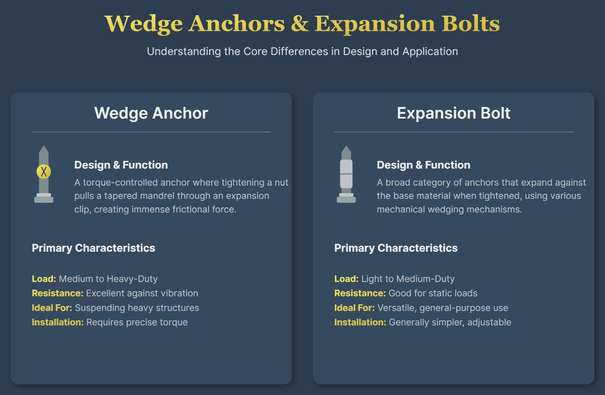 Wedge Anchor vs Expansion Bolt: Key Differences - MFG Shop