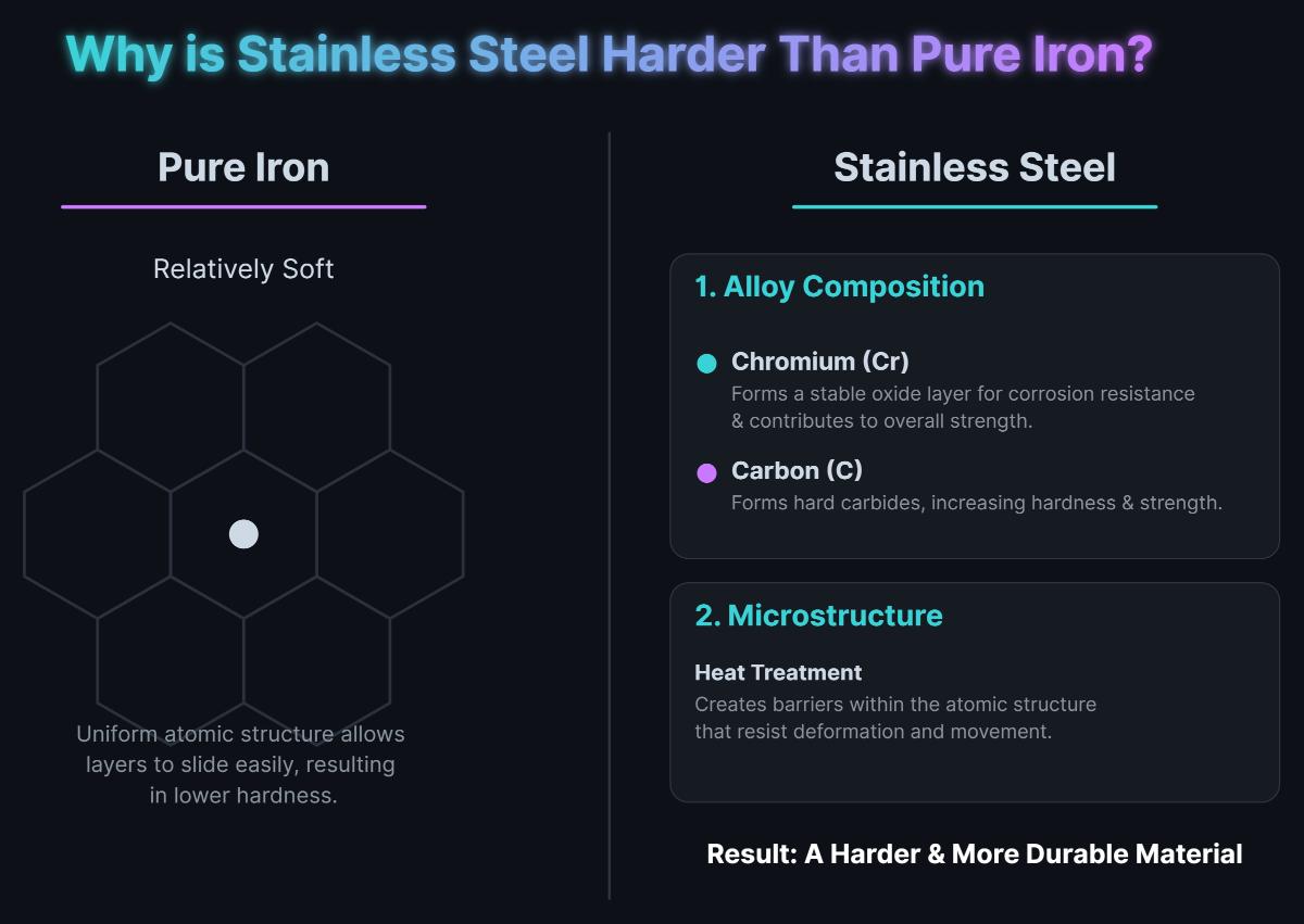 Why is Stainless Steel Harder Than Pure Iron? - MFG Shop